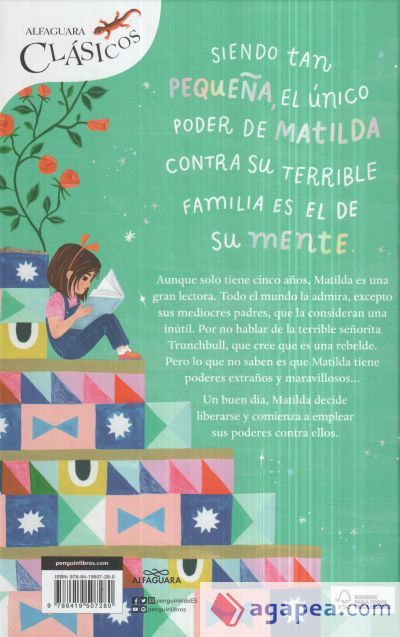 MATILDA. EDICION ILUSTRADA (COLECCION ALFAGUARA CLASICOS) - ROALD DAHL ...