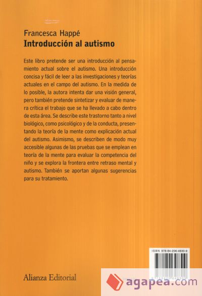 INTRODUCCION AL AUTISMO - FRANCESCA HAPPE - 9788420648309