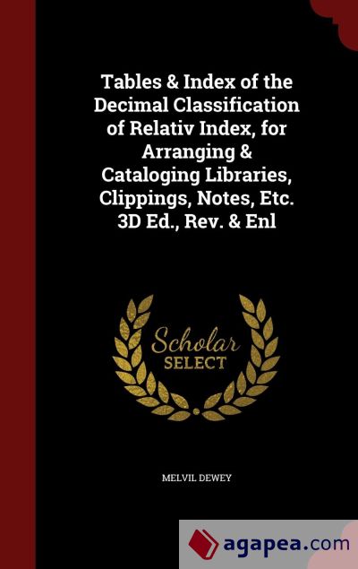 TABLES & INDEX OF THE DECIMAL CLASSIFICATION OF RELATIV INDEX, FOR ...