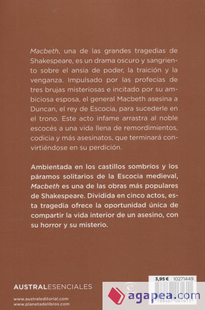 MACBETH - WILLIAM SHAKESPEARE; ANGEL-LUIS PUJANTE - 9788467061611