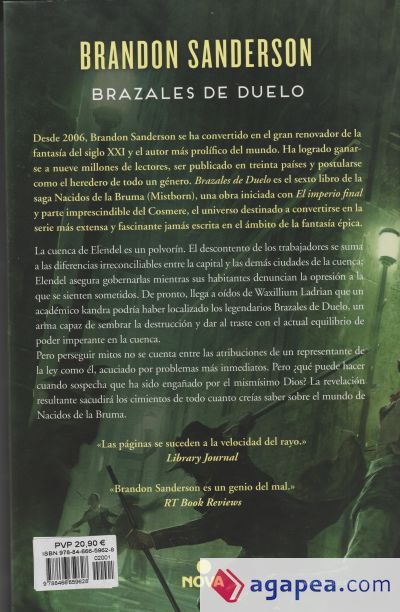 BRAZALES DE DUELO - BRANDON SANDERSON - 9788466659628