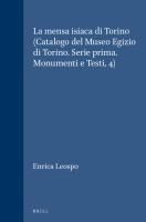 LA MENSA ISIACA DI TORINO (CATALOGO DEL MUSEO EGIZIO DI TORINO. SERIE ...