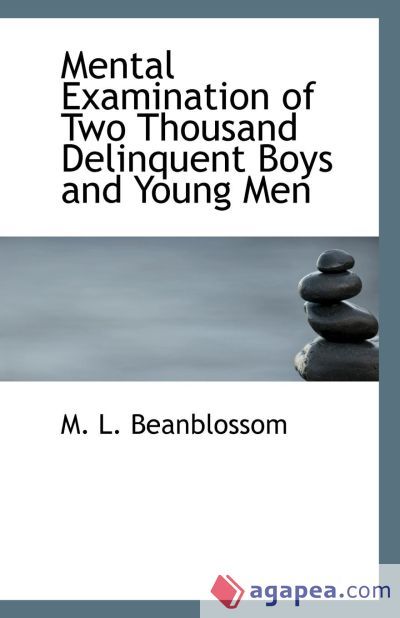 MENTAL EXAMINATION OF TWO THOUSAND DELINQUENT BOYS AND YOUNG MEN - M. L ...