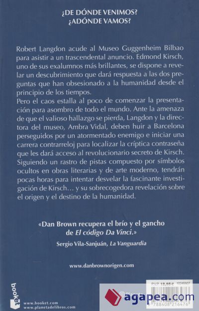 ORIGEN - DAN BROWN - 9788408216476