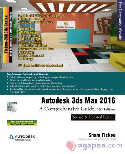 AUTODESK 3DS MAX 2016 - AND CADCIM TECHNOLOGIES PROFSHAM - 9781942689171