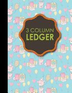 3 COLUMN LEDGER: CASH BOOK, ACCOUNTING LEDGER NOTEBOOK, BUSINESS ...