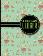 4 COLUMN LEDGER: ACCOUNTING BOOKKEEPING NOTEBOOK, ACCOUNTING RECORD ...