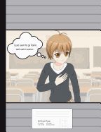 ANIME MANGA SCHOOL GIRL GRAPH PAPER COMPOSITION BOOK: 5X5 GRAPH RULED ...