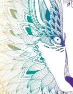 BLANK BOOK JOURNAL: WOLF ZENTANGLE COVER DIARY NOTEBOOK: 8.5 X 11 SIZE ...