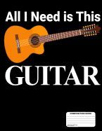 BLANK PRACTICE SHEET MUSIC NOTEBOOK FOR GUITAR TAB WITH CHORD BOXES ...