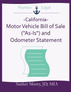 CALIFORNIA MOTOR VEHICLE BILL OF SALE (AS-IS) AND ODOMETER STATEMENT ...
