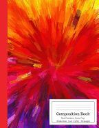 COMPOSITION BOOK RED RAINBOW COLOR POP: COLORFUL RED ORANGE YELLOW ...