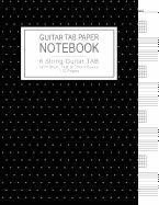 GUITAR TAB PAPER NOTEBOOK: BLACK COVER, POLKA DOT, MUSIC PAPER, BLANK ...