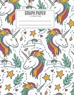 GRAPH PAPER SIZE: 8.5X11 INCHS 1/4" SQUARES: CUTE UNICORN COVER GRAPH ...