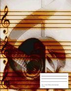 GUITAR TABLATURE MANUSCRIPT PAPER - 200 PAGE BOOK 8.5 X 11 - GUITAR TAB ...