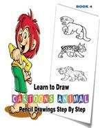 LEARN TO DRAW CARTOONS: PENCIL DRAWINGS STEP BY STEP BOOK 5: PENCIL ...