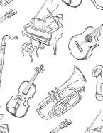 MUSIC INSTRUMENT NOTEBOOK: MUSICIAN JOURNAL BOOK RULED LINED PAGE FOR ...