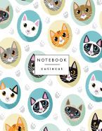 NOTEBOOK CUTIE CAT: CUTE CATS COVER AND DOT GRAPH LINE SKETCH PAGES ...