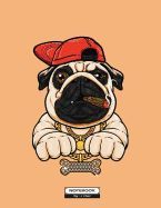 NOTEBOOK: RAPPER DOG ON YELLOW COVER AND DOT GRAPH LINE SKETCH PAGES ...