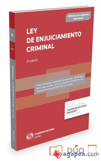 Ley De Enjuiciamiento Criminal Departamento De Redaccion Civitas