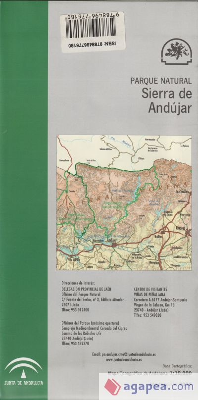 SIERRA DE ANDUJAR : MAPA-GUIA. ESCALA 1:45.000 - MANUEL RODRIGUEZ ...
