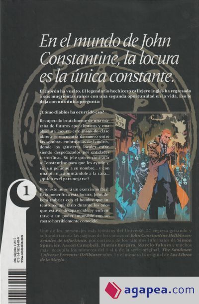UNIVERSO SANDMAN JOHN CONSTANTINE HELLBLAZER VOL. 01: SEÑALES DE INFORTUNIO - SIMON SPURRIER ...