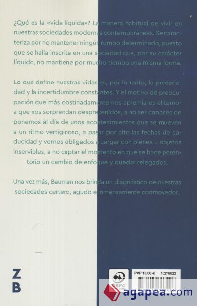 VIDA LIQUIDA - ZYGMUNT BAUMAN - 9788449338496