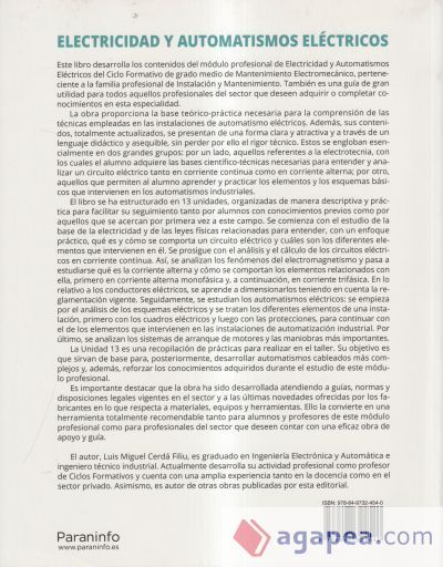 ELECTRICIDAD Y AUTOMATISMOS ELECTRICOS - LUIS MIGUEL CERDA FILIU - 9788497324540