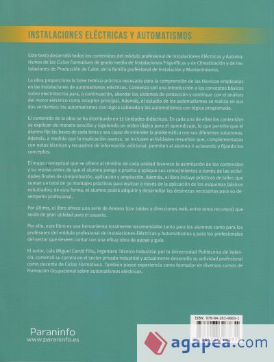 INSTALACIONES ELECTRICAS Y AUTOMATISMOS - LUIS MIGUEL CERDA FILIU - 9788428398831