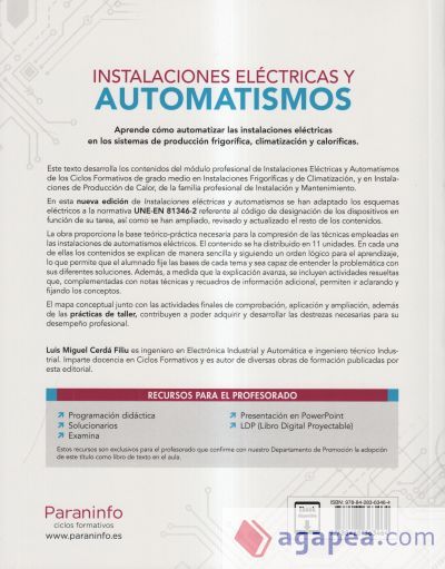 INSTALACIONES ELECTRICAS Y AUTOMATISMOS 2.ª EDICION 2025 - LUIS MIGUEL CERDA FILIU ...