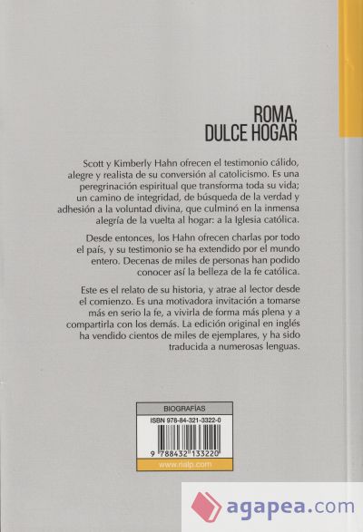 ROMA, DULCE HOGAR. NUESTRO CAMINO AL CATOLICISMO - SCOTT HAHN; KIMBERLY ...
