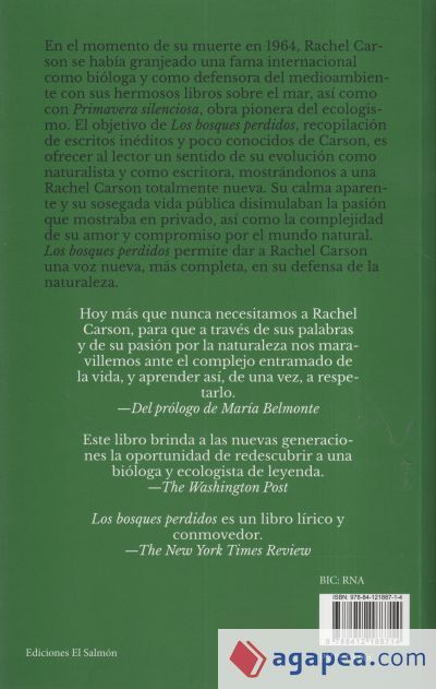 LOS BOSQUES PERDIDOS - RACHEL CARSON; SALVADOR COBO - 9788412188714