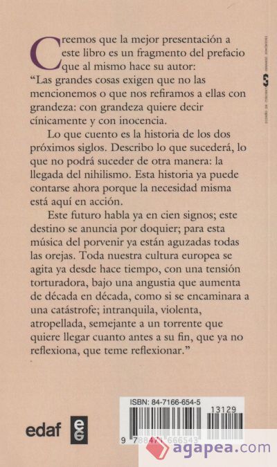 LA VOLUNTAD DE PODER - FRIEDRICH NIETZSCHE - 9788471666543