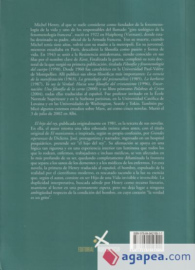 EL HIJO DEL REY - MICHEL HENRY - 9788494219511