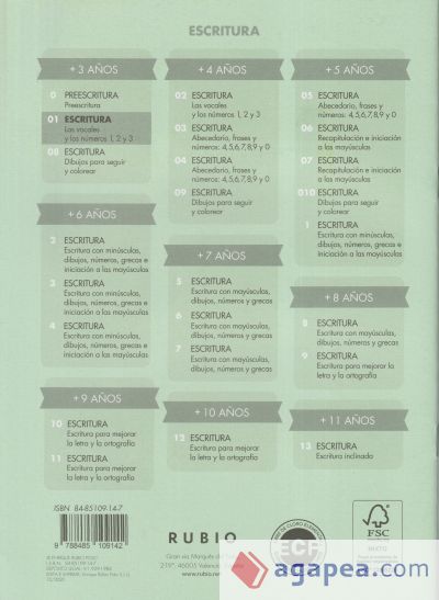 ESCRITURA RUBIO, N. 01 - RAMON RUBIO - 9788485109142 - EDITORIAL RUBIO ...