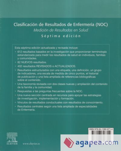 CLASIFICACION DE RESULTADOS DE ENFERMERIA (NOC): MEDICION DE RESULTADOS EN SALUD - MARION ...