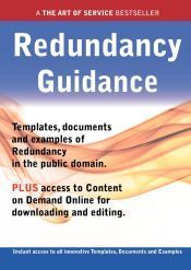 REDUNDANCY GUIDANCE - REAL WORLD APPLICATION, TEMPLATES, DOCUMENTS, AND ...
