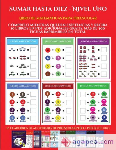 LIBRO DE MATEMATICAS PARA PREESCOLAR (SUMAR HASTA DIEZ - NIVEL UNO ...