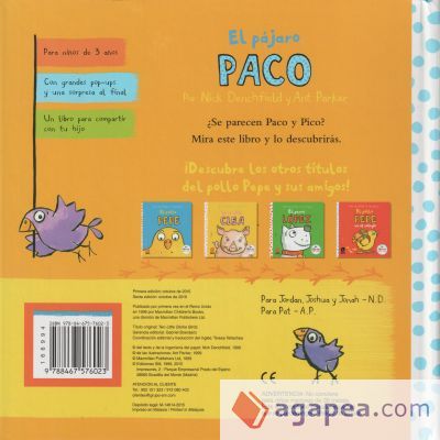 EL PAJARO PACO - ANT PARKER; NICK DENCHFIELD - 9788467576023
