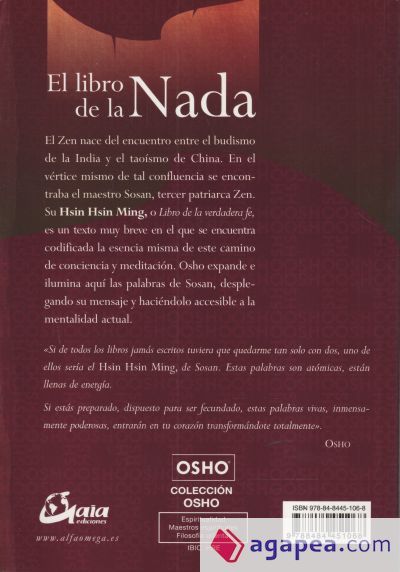 LIBRO DE LA NADA, EL - OSHO - 9788484451068
