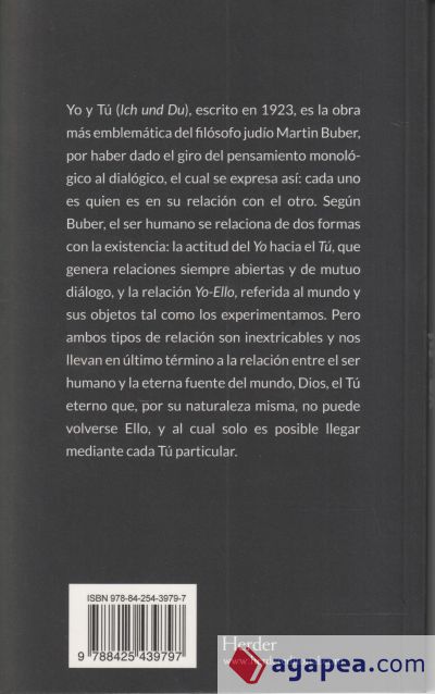 YO Y TU - MARTIN BUBER - 9788425439797