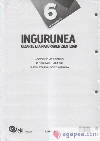 EKI LH 6. INGURUNEA 6. JARDUERA FITXAK - BATZUEN ARTEAN - 9788416752898 - IKASELKAR