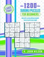 1200 SUDOKU PUZZLES FOR BEGINNERS: 600 EASY & 600 MEDIUM SUDOKU PUZZLES ...