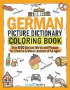 GERMAN PICTURE DICTIONARY COLORING BOOK: OVER 1500 GERMAN WORDS AND ...