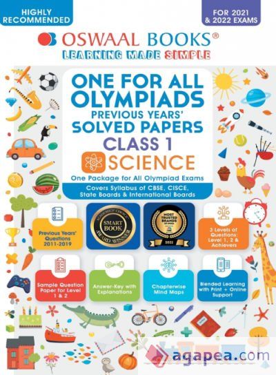 OSWAAL ONE FOR ALL OLYMPIAD PREVIOUS YEARS' SOLVED PAPERS, CLASS-1 ...