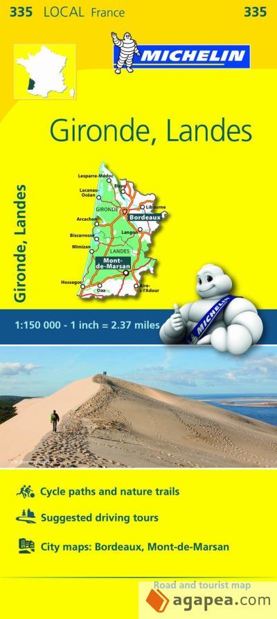 MICHELIN FRANCE: GIRONDE, LANDES MAP 335 - VV.AA. - 9782067210585