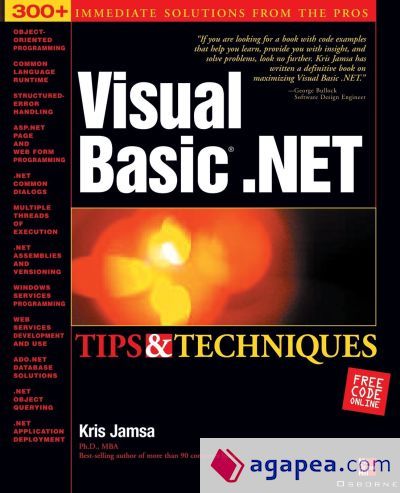 VISUAL BASIC .NET TIPS AND TECHNIQUES - JAMSA - 9780072223187