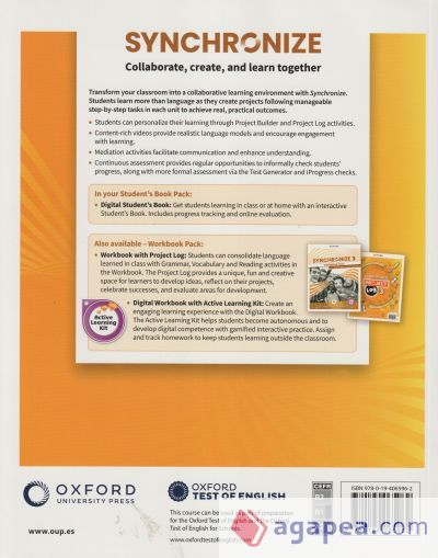 SYNCHRONIZE 3 STUDENT'S BOOK - PAUL A. DAVIES - 9780194065962 - OXFORD ...