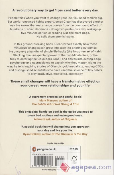 TINY CHANGES, REMARKABLE RESULTS - JAMES CLEAR - 9781847941831