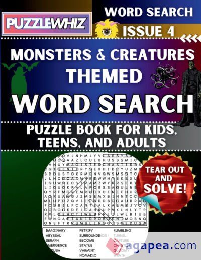 MONSTERS AND CREATURES - THEMED WORD SEARCH - FUN & EDUCATIONAL PUZZLES ...